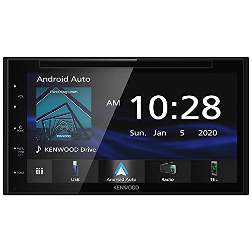 KENWOOD DDX5707S Double Din DVD Car Stereo with Apple Carplay and Android Auto, 6.8 Inch Touchscreen, Bluetooth, Backup Camera Input, Subwoofer Out, USB Port, A/V Input, FM/AM Car Radio