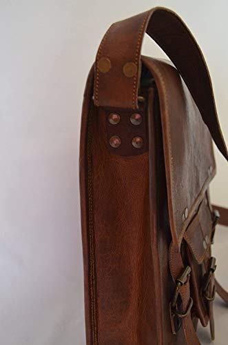 Komal's Passion Leather 11 Inch Sturdy Leather satcel Ipad Messenger Bag for Men and Women
