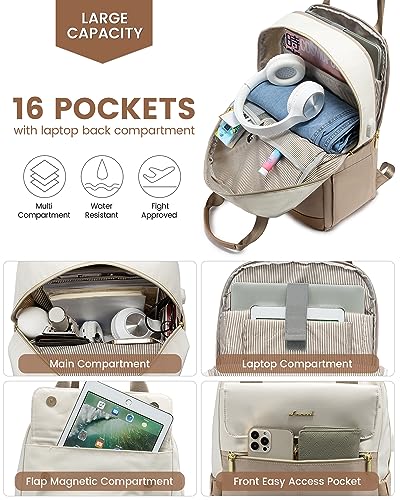 LOVEVOOK Laptop Backpack for Women, Cute Laptop Bag with USB Port, Waterproof Travel Work Backpack Purse, Anti-Theft College Backpacks Casual Computer Daypack Nurse Teacher Bag