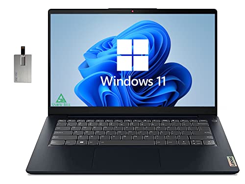 Lenovo 2022 IdeaPad 3i 14" FHD Business Laptop, Intel 12th Gen i5-1235U, 8GB RAM, 256GB PCIe SSD, Backlit Keyboard, Intel Iris Xe Graphics, 720P Webcam, Abyss Blue, Win 11, 32GB Snowbell USB Card