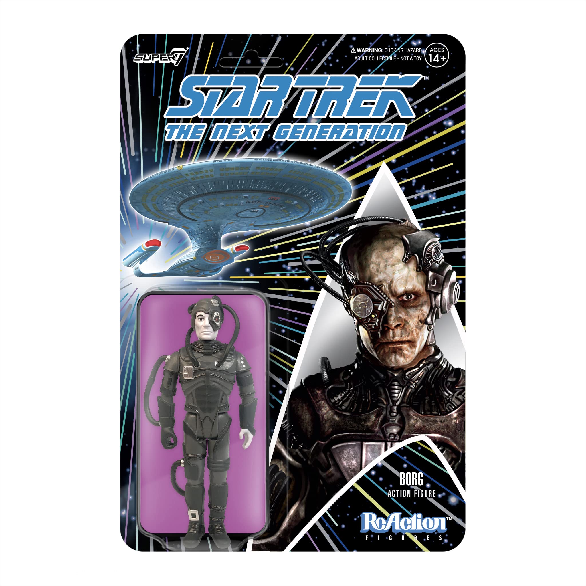 Super7 Star Trek: The Next Generation Borg - 3.75" Star Trek Action Figure Classic TV Show Collectibles and Retro Toys