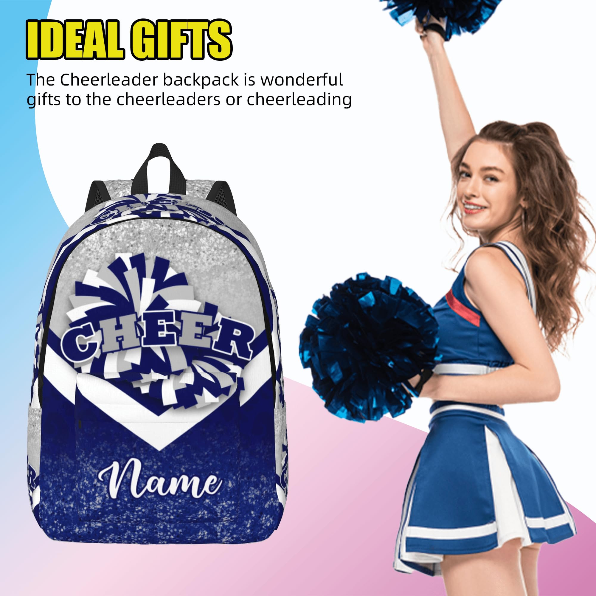 Custom Cheerleading Backpack Personalized Cheer Bags with Name Cheer Backpack for Cheerleaders Cheerleader Team Gift 1Pcs