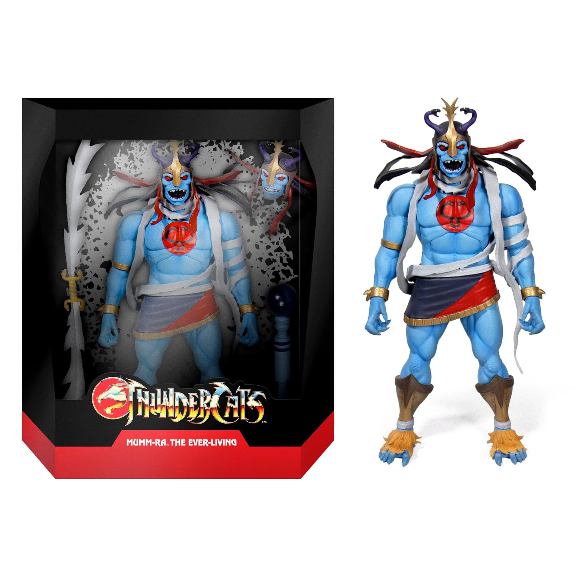 Super7 ULTIMATES! Thundercats Mumm-Ra The Ever-Living and Ma-Mutt - 8" Thundercats Action Figure with Accessories Classic Cartoon Collectibles and Retro Toys