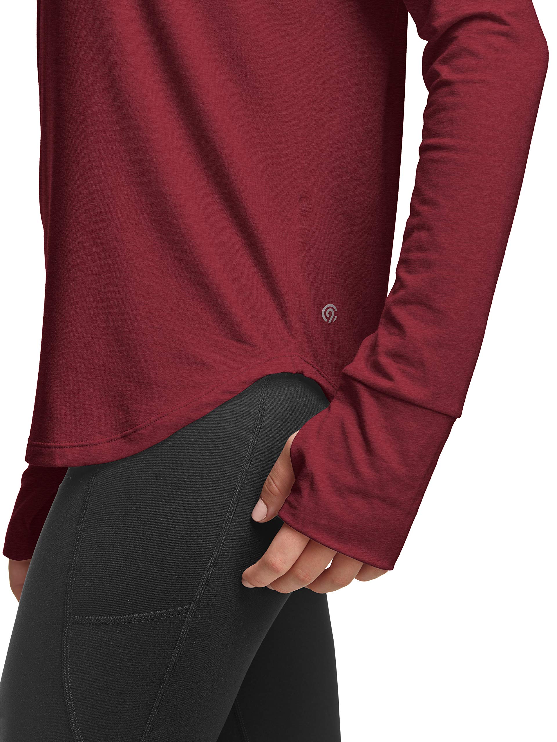 C9 Champion Women's Fashion Long Sleeve T-Shirt, Mulled Berry, XL