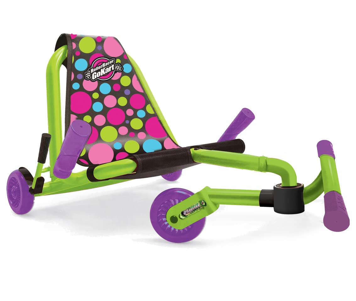 Roller Racer Go Kart, Swing Side-to-Side for Amazing Ride, Powered by Zig-Zag Motion, Rides on Any Hard Surface (Indoors and Outdoors)