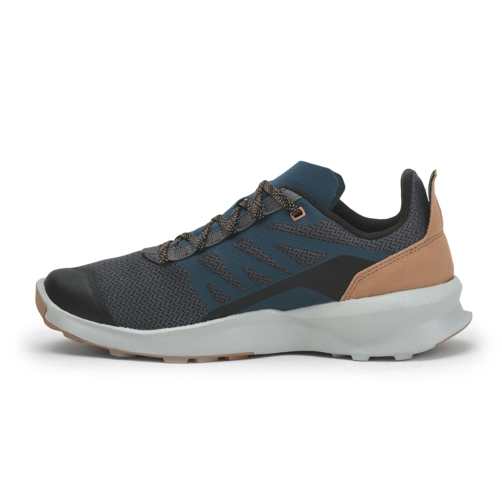 Salomon Patrol Hiking Shoes for Men Climbing, Magnet/Pearl Blue/Tobacco Brown, 7