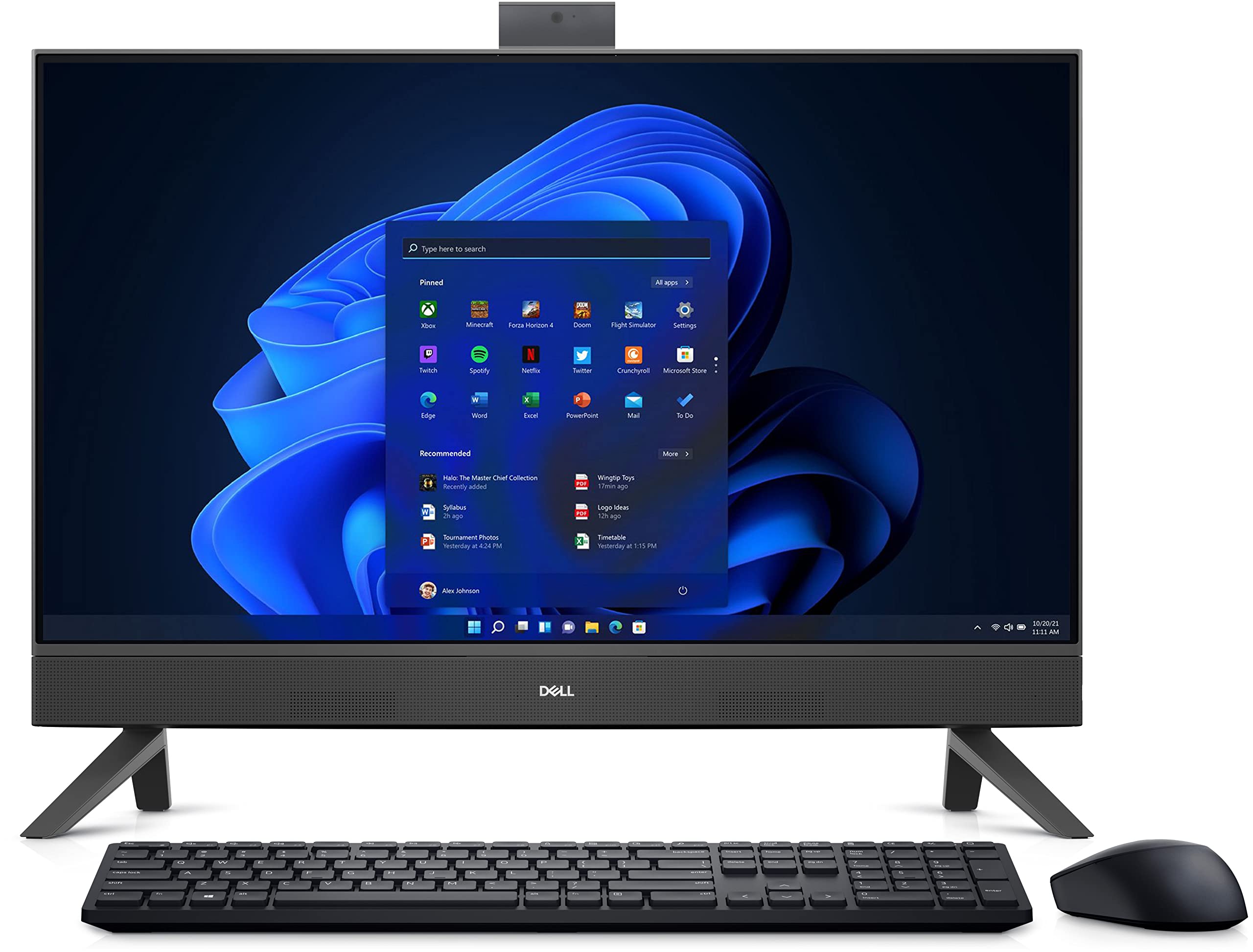 Dell Inspiron 7710 27" Full HD (1920x1080) All-in-One Desktop Computer - 12th Gen Intel Core i7-1255U 10-Core up to 4.7 GHz CPU, 64GB RAM, 1TB NVMe SSD + 1TB HDD, Intel UHD Graphics, Windows 11 Pro