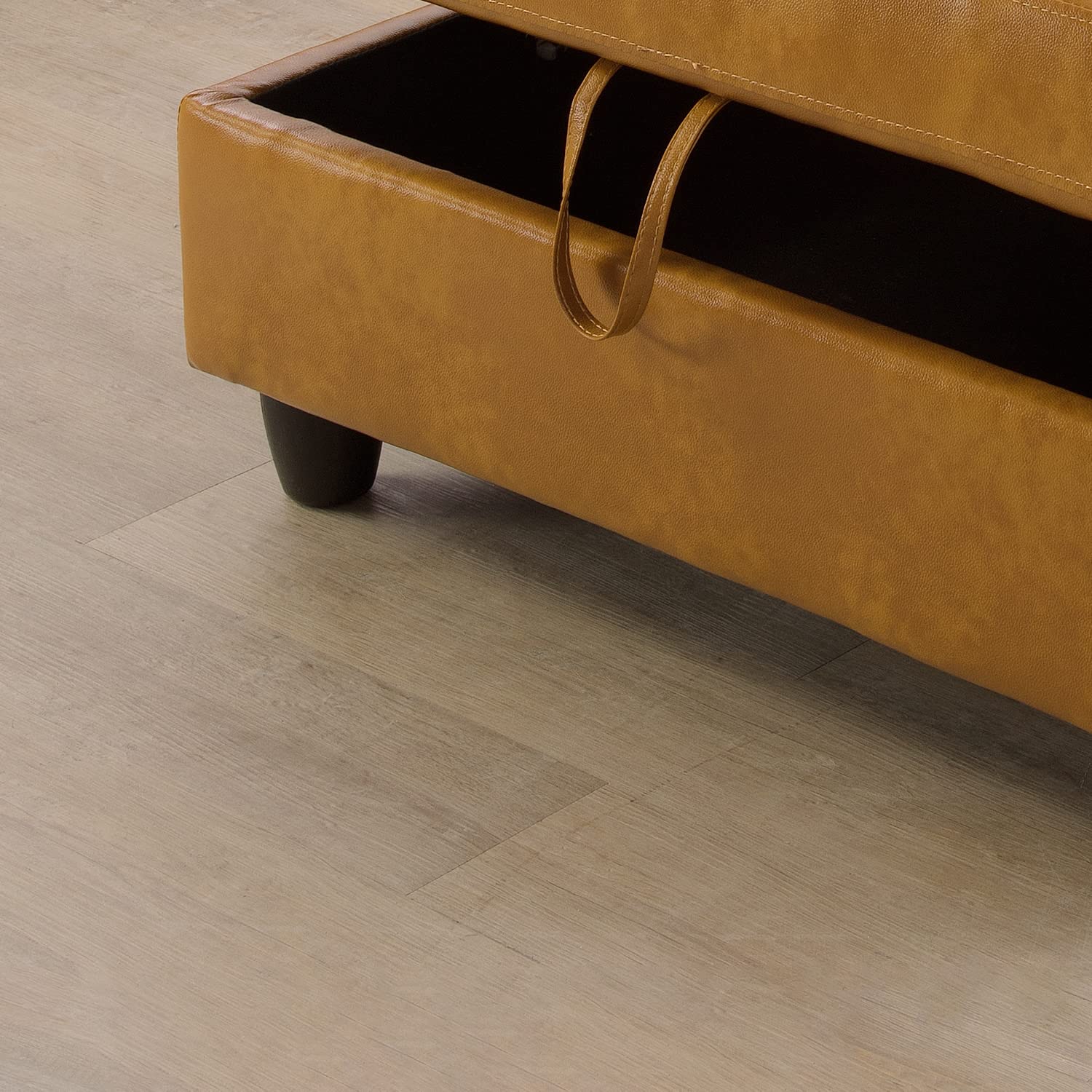 Caberryne Square Storage Ottoman,Storage Ottoman with Lid Lifting Function for Living Room Furniture Ginger,Oversized Tufted Storage Coffee Table,Blanket Storage for Living Room/Bedroom/Office
