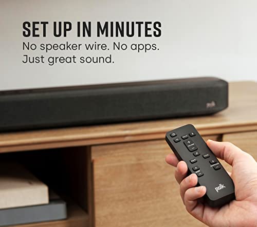 Polk True Surround III 5.1 Channel Wireless Surround Sound System, Includes Sound Bar, L & R Rear Surrounds and 7'' Subwoofer, Dolby Digital Decoding, Built-in Bluetooth, Easy Setup, Black
