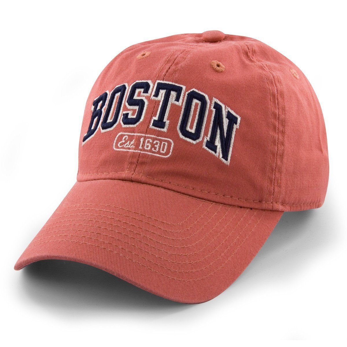 Boston Arch Pastime Trucker Hat (Cape Cod Red), Fitted Baseball Cap, New England Apparel Gift for Men/Women/Kids, OSFM Adjustable Size - Chowdaheadz