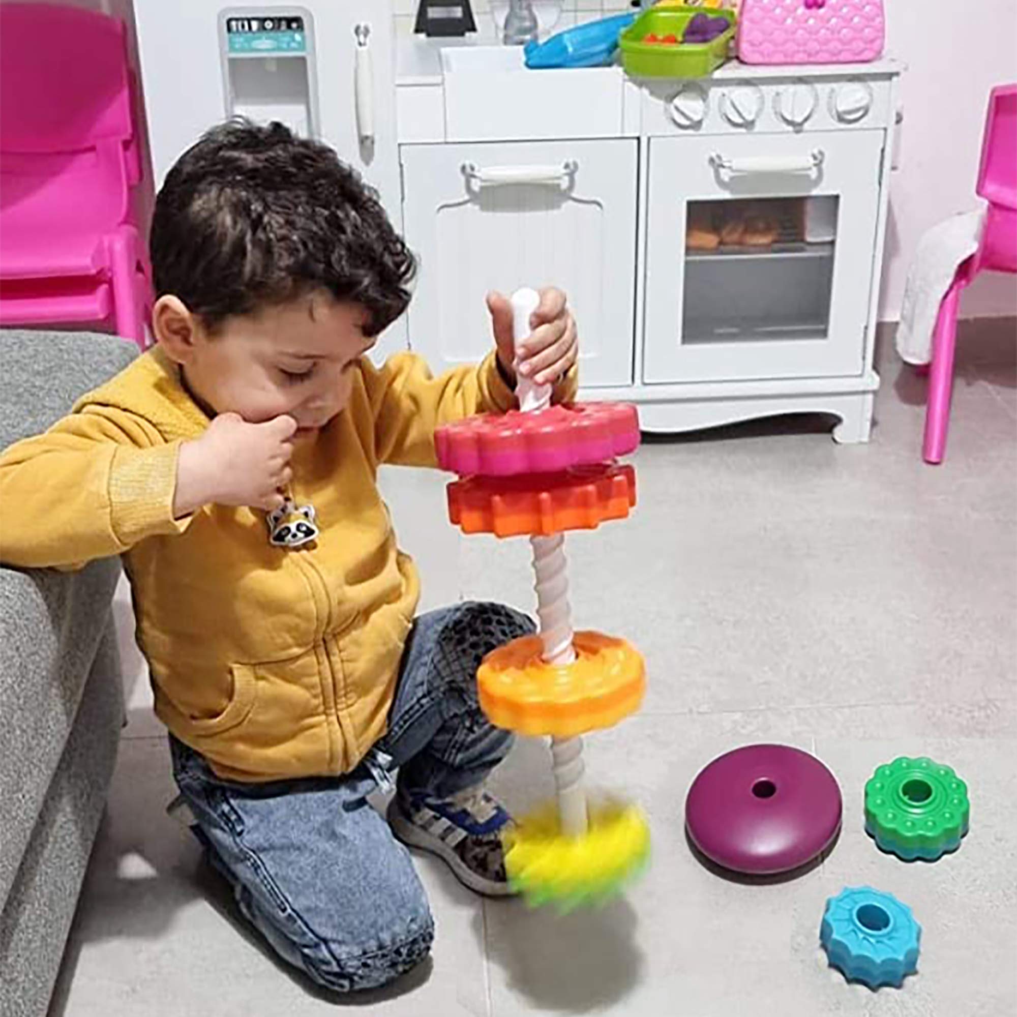 ODELA Spinning Toy β Premium Stacking Toy for Kids β Strong ABS Plastic β Rainbow Spinning Wheel Toy β Fun and Engaging Brain Development Toys for Kids