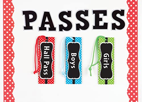 Teacher Created Resources Aqua Polka Dots Magnetic Boys Pass (77239)