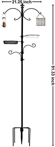 ERYTLLY Bird Feeding Station Bird Feeders Poles Kit Multi Feeder Hanging Kit Premium Bird Bath for Attracting Wild Birds Birdfeeder & Planter Hanger