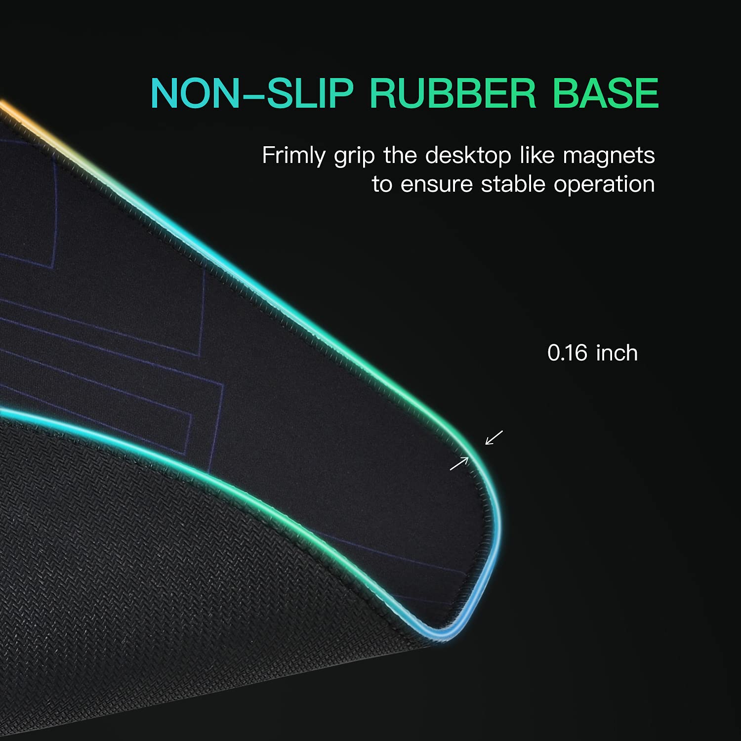 OHAHO RGB Gaming Mouse Pad Large, Over Sized Glowing LED Extended Mouse pad, Non-Slip Rubber Base Computer Keyboard Mouse Mat (Blue 31.5" x 11.8")