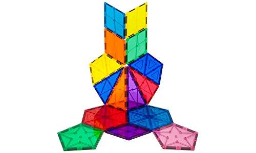 PicassoTiles Magnetic Building Block Set Geometry Shape Magnet Tiles Construction Toy STEM Learning Kit Educational Playset Playboard Pretend Play Stacking Blocks Child Brain Development PT16