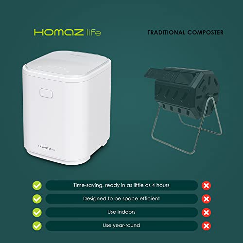 Homaz life Electric Kitchen Composter, Smart Waste Compost Machine, Indoor Countertop Food Cycler, 4.5 Liters