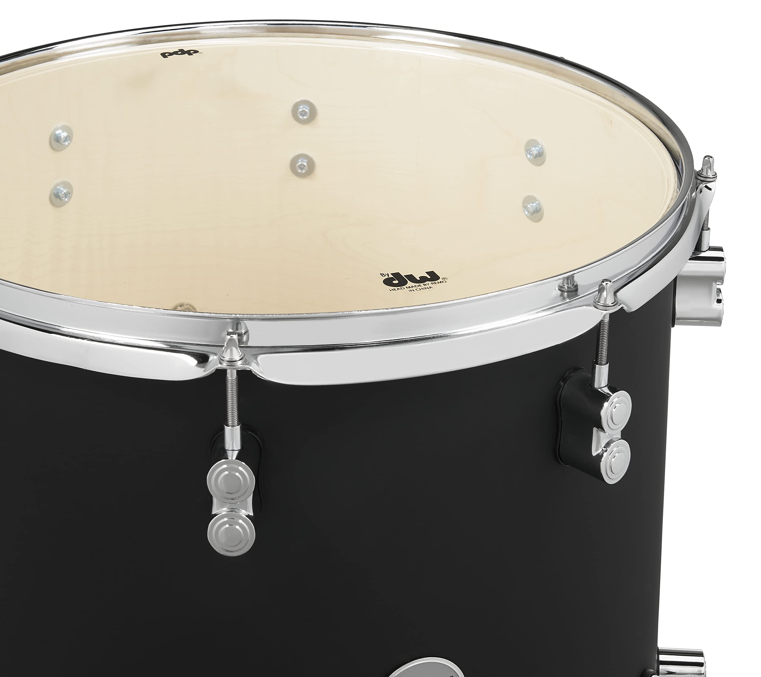 Pacific Drums & Percussion Drum Set PDP Concept Maple 7-Piece, Satin Black Shell Pack (PDCM2217BK)