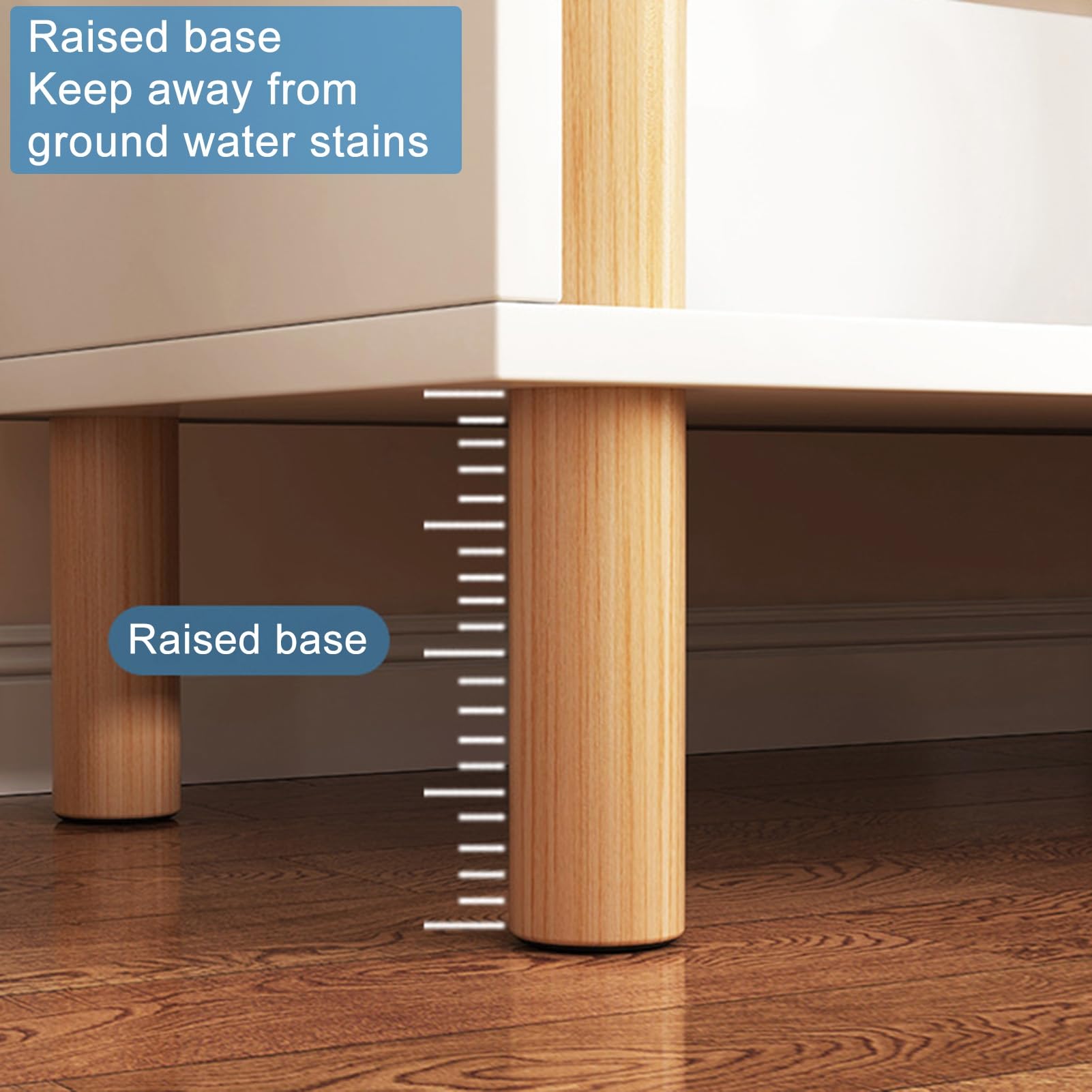 GIFZES 4-Tier Wooden Shelf Bookcase, Modern Freestanding Bookshelf, Small Open Bookcase with Side Panels and Solid Wood Frame, White Bookcase Storage Rack Display Stand for Home and Office Warm White
