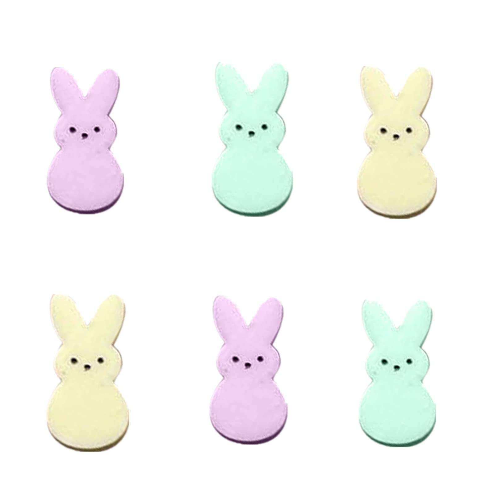 Easter Bunny Peeps Earrings Stud Earrings Set, JISONCASE Cute Spring Jewelry Acrylic Easter Gift Rabbit Earrings for Women, 3Pairs