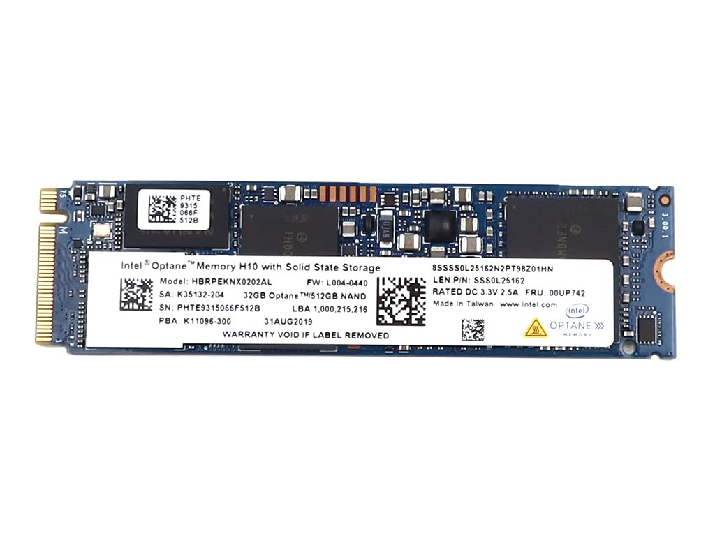 HBRPEKNX0202AL M.2 2280 32GB Optane / 512GB NAND PCI-Express 3.0 x4 NVMe Internal SSD Solid State Drive SSS0L25162 8SSSS0L25162 Compatible Replacement Spare Part for Intel Compatible and All Systems
