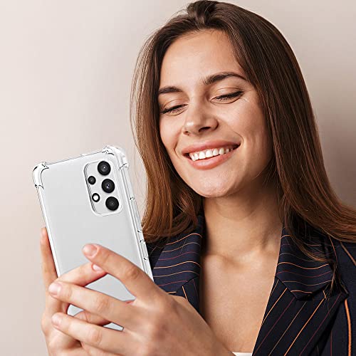 for Samsung A53 5G Case, Galaxy A53 5G Case and Screen Protector, Shockproof Crystal Clear Slim Soft Silicone TPU Protective Phone Cover for Samsung Galaxy A53 5G (Clear)
