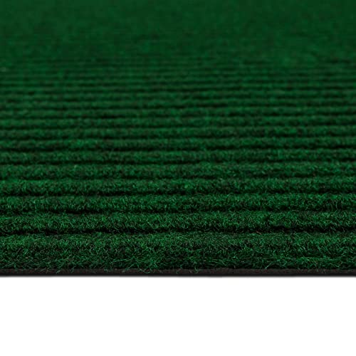 Mohawk Home Utility Floor Mat Solid Dark Forest Green (2' x 5') Perfect for Garage, Entryway, Porch, and Laundry Room