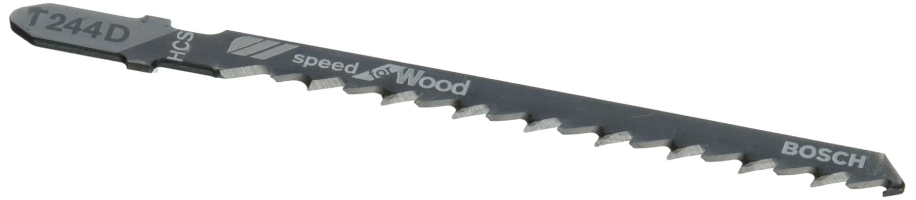 BOSCH T244D100 100-Piece 4 In.6 TPI Speed for Wood T-Shank Jig Saw Blades