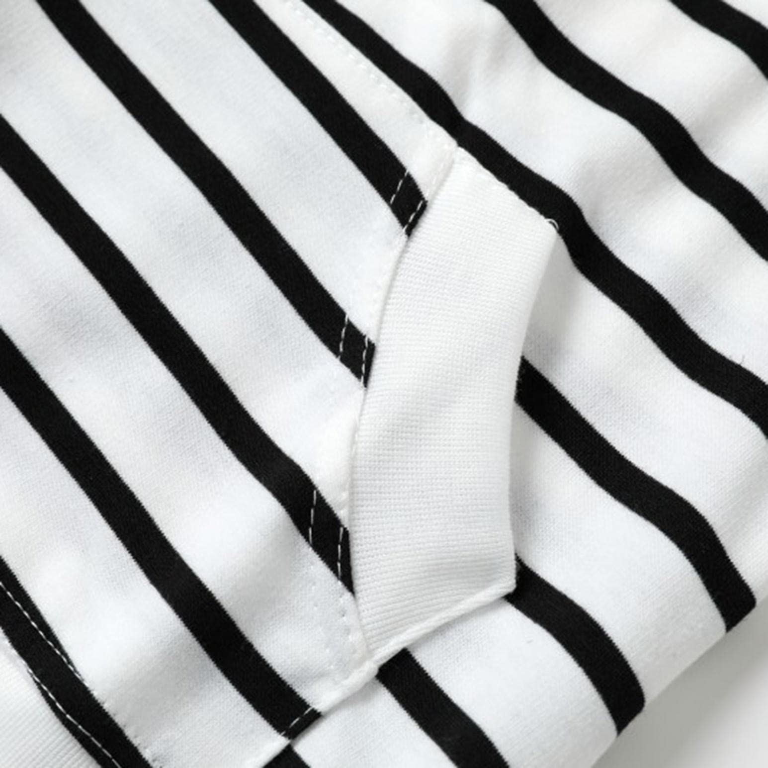 Padaleks Women's Long Sleeve Striped Zip Up Sweatshirt Hoodies Stylish Loose Fit Casual Pullover Tops Outerwear