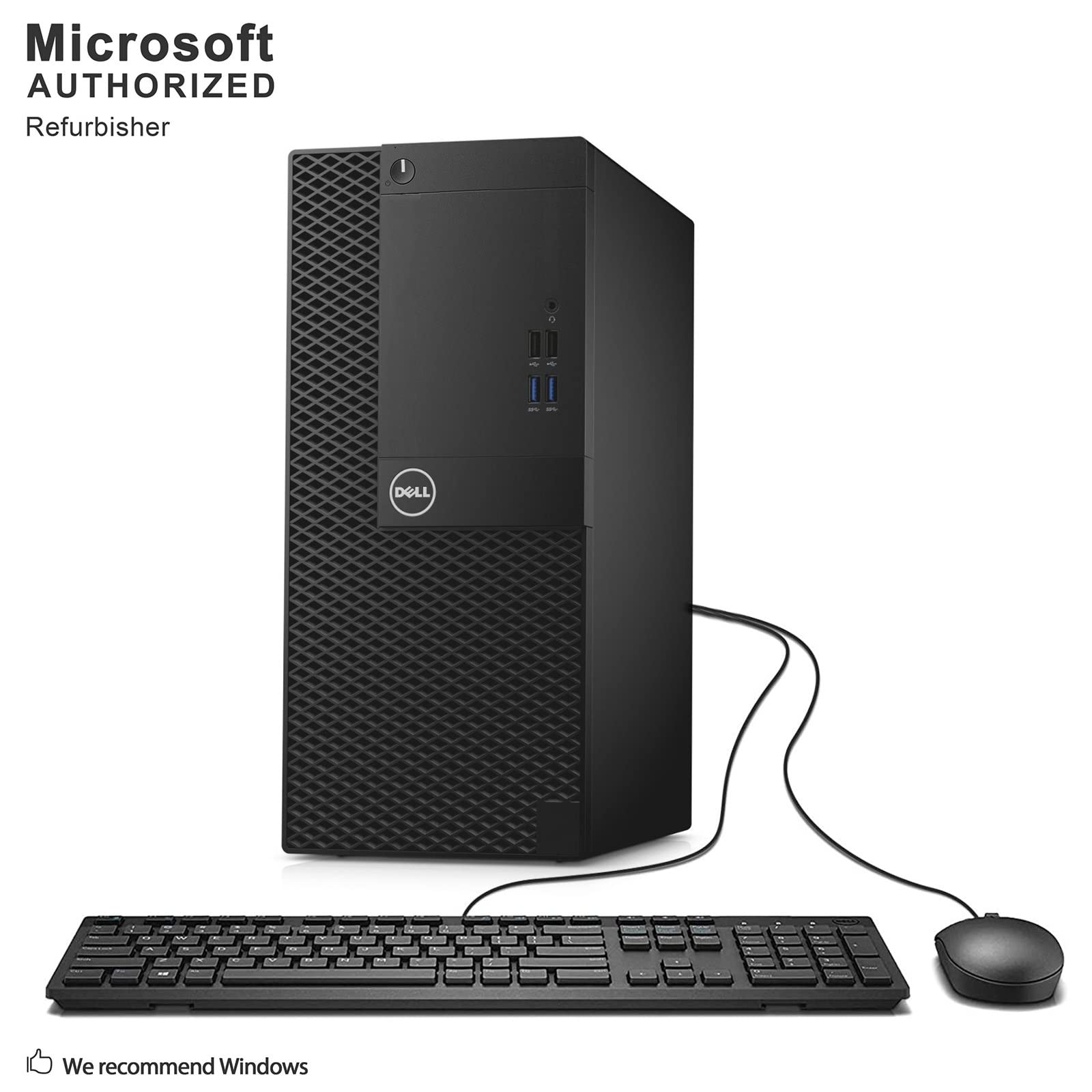 Dell OptiPlex 3050 Tower High Performance Business Desktop Computer, Intel Core i3-6100 3.7GHz, 8G DDR4, 512G SSD, WiFi, BT, 4K Support, DP, HDMI, Windows10 Pro 64 English/Spanish/French(Renewed)