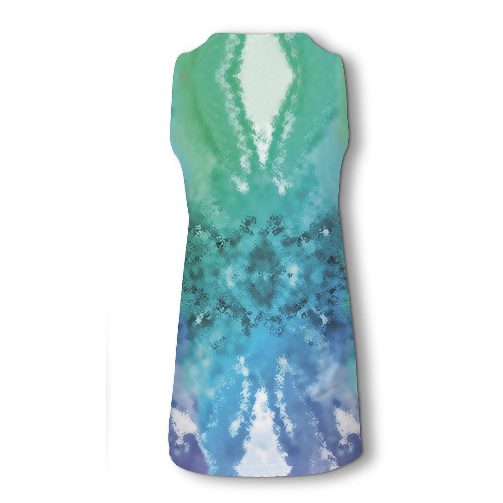 Padaleks Women’s Summer Sleeveless Tank Dresses Tie dye Print Crewneck Swing Mini Short Sundress Beach Party Dress