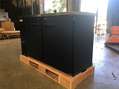cooler depot Beer Keg Dispenser Kegerator 48" Commercial Refrigerator double Tap Black, Two Half Keg One Tower