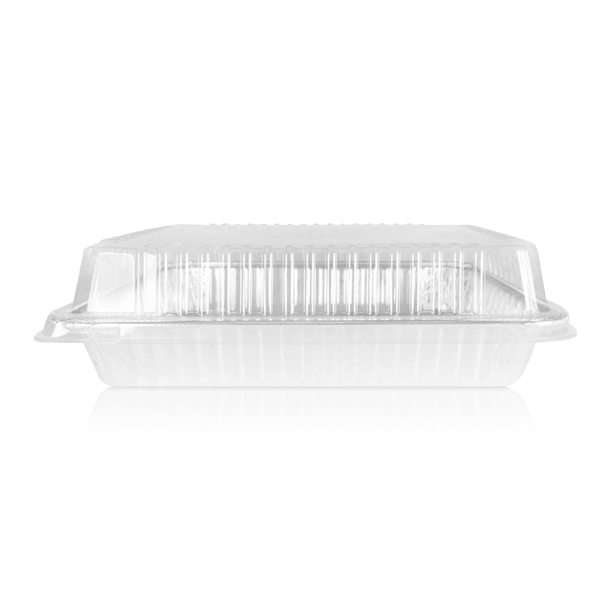 KitchenDance Disposable Silver 13" x 9" x 2" Aluminum Cake pans with Lids - 80 Ounces Rectangular Baking Pan Perfect for Cakes, Casseroles - Non Stick Pan for Baking, Storing, Preparing Food, 12 sets