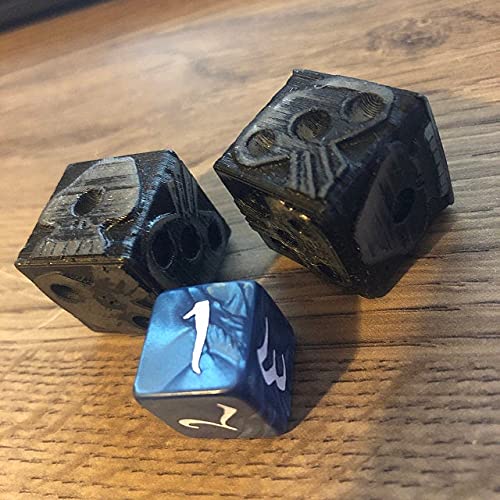 Oogie Boogie's Dice Glow in The Dark Skull Dice Set of 2 with Dice Bag Perfect for Halloween, The Nightmare Before Christmas