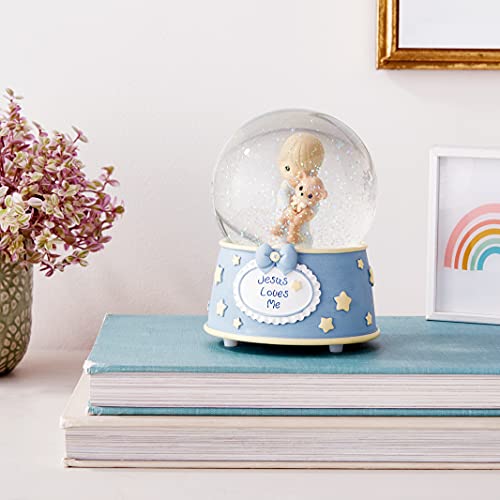 Precious Moments, Jesus Loves Me, Resin/Glass Snow Globe, Boy, Musical, 132103,Multicolor