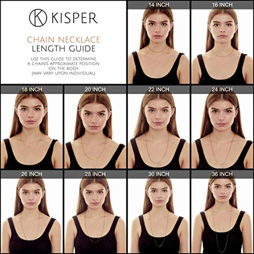 KISPER Sterling Silver Box Chain Necklace β Thin, Dainty, 925 Sterling Silver Jewelry for Women & Men with Spring Ring Clasp β Made in Italy, 18β