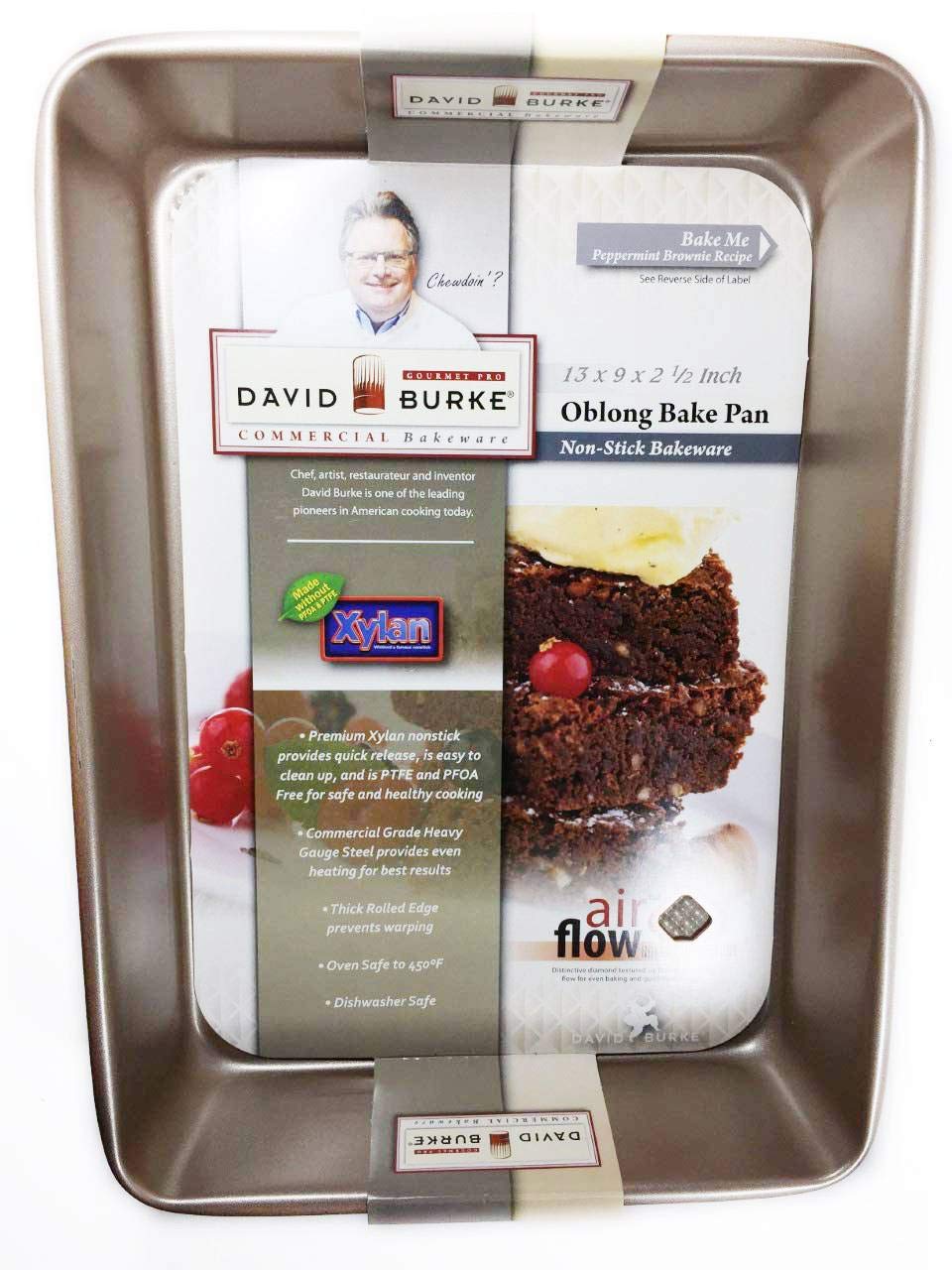 David Burke Kitchen Commerical Weight Oblong Bake Pan Oblong Bake Pan For Unisex 13 x 9 x 2.5 Inches
