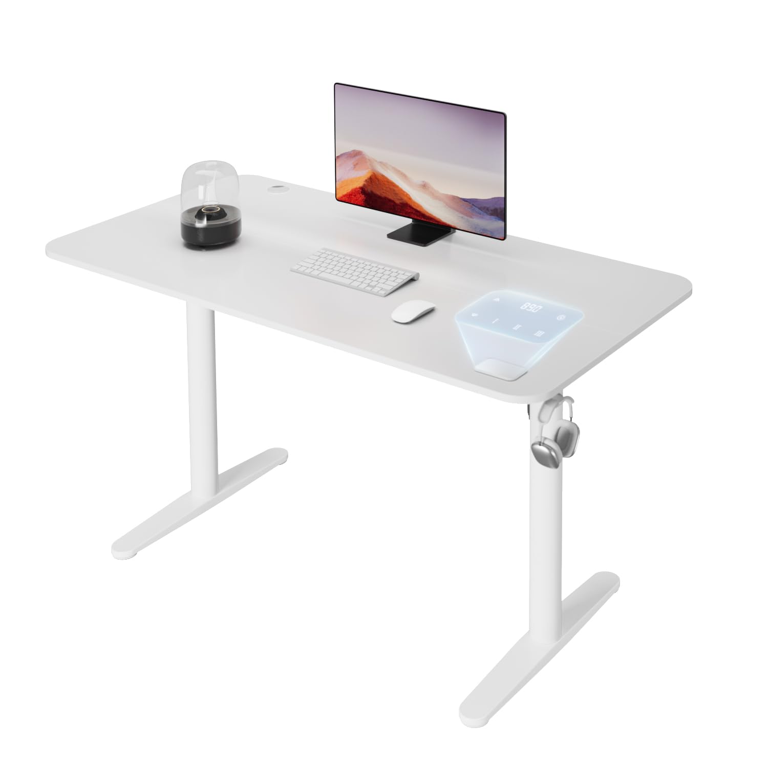 Generic Adjustable Standing Desk Home Office Workstation (White, 55 * 28 inch)
