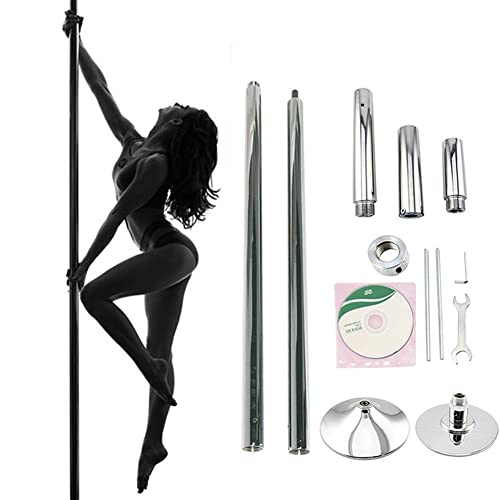 CCOMPO 45mm Spinning & Static Pole Dancing Pole - Portable Fitness Exercise Stripper Professional Pole Dancing Kit