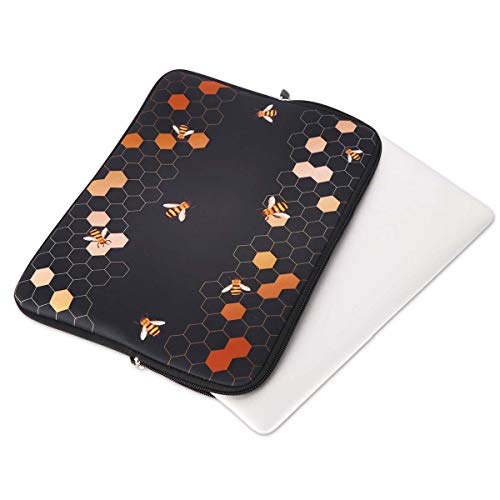 iCasso 13-13.3 inch Laptop Sleeve Bag, Waterproof Shock Resistant Neoprene Notebook Protective Bag Carrying Case Compatible MacBook Pro/MacBook Air - Honeycomb