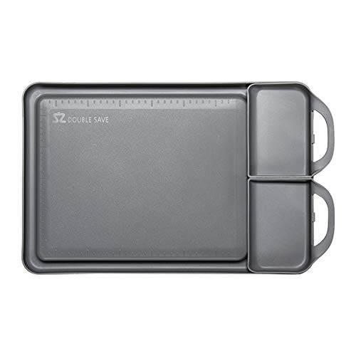 Double Save S Non-Slip Right Side Removable Compartments and Grooves to Prevent Spills Dishwasher Safe Cutting Board & Serving Tray