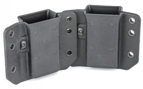 RAVEN CONCEALMENT SYSTEMS Copia Double Magazine Carrier, Short Profile, Ambidextrous, Black Finish, Fits Double Stack 9/40 Magazines
