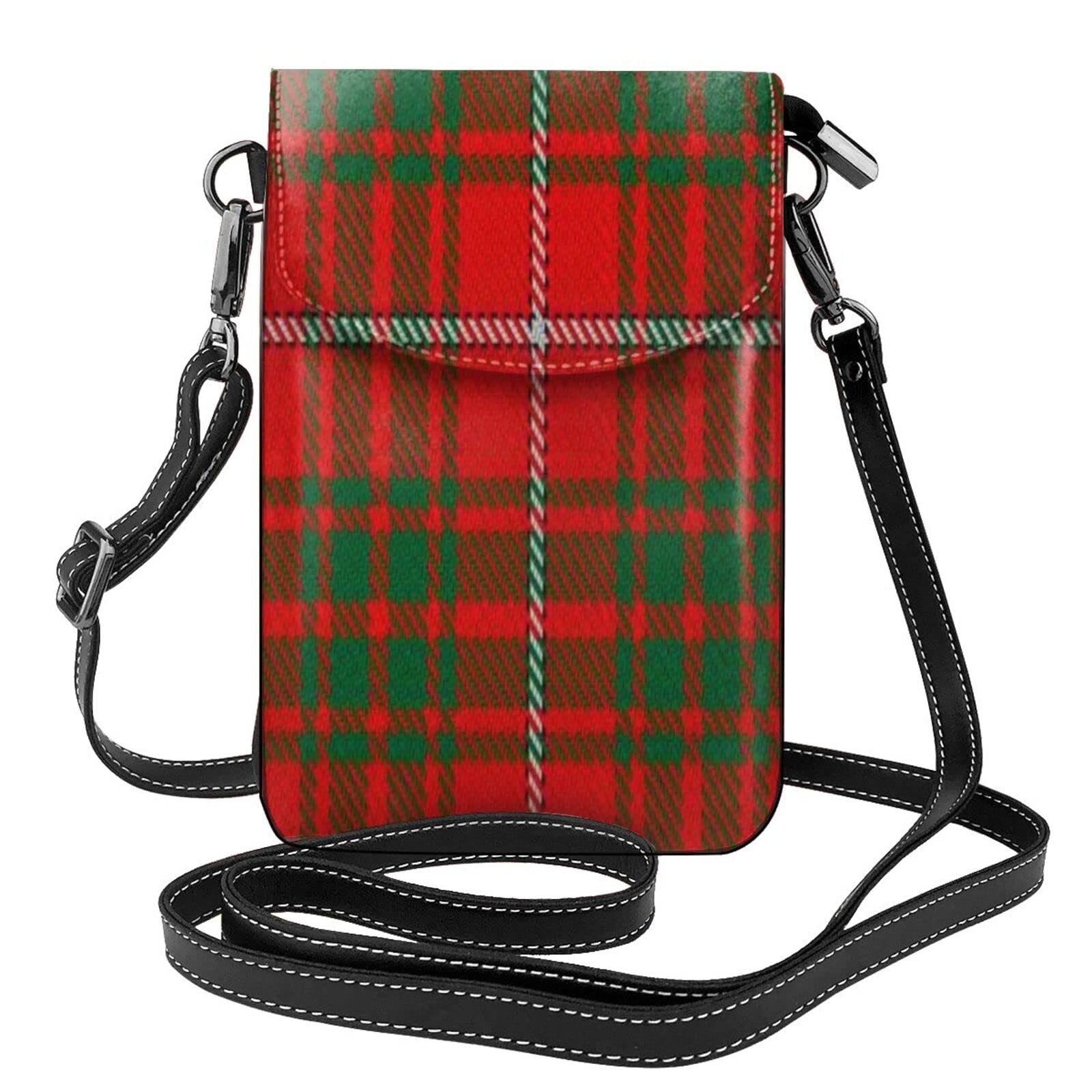 Small Crossbody Scottish Clan Bruce Tartan Crossbody Purse Bag Fashion Cell Purse Wallet For Women/Girls Gift