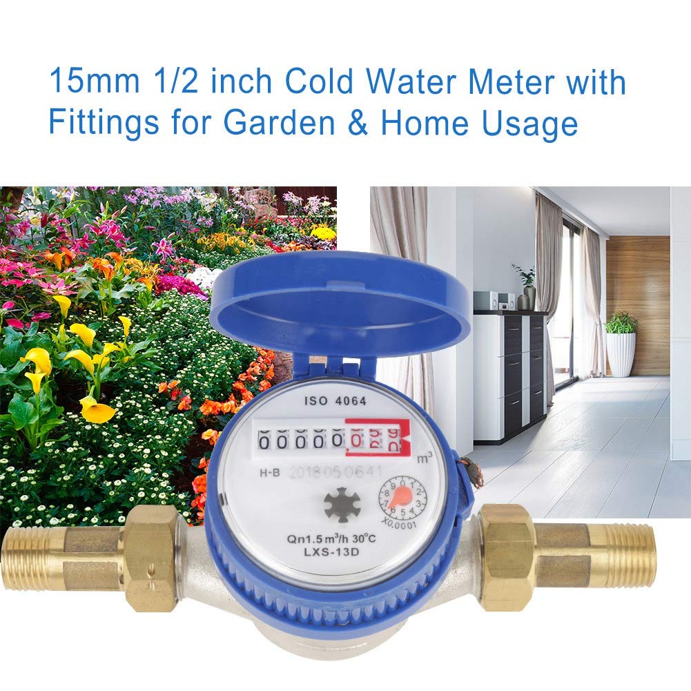 Cold Water Meter, Garden Water Meter, Small Size Vacuum Sealing Flow Sensors for Garden Flowmeters for Home