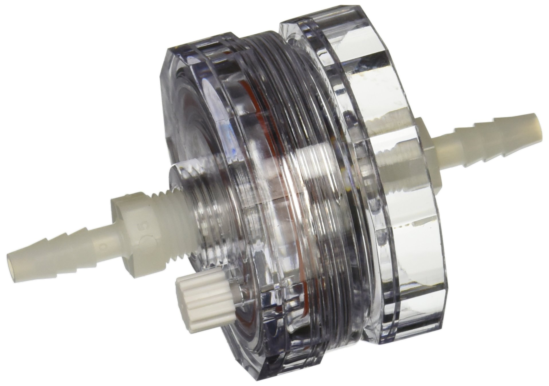 PALL 1119 Polycarbonate in-Line Filter Holder for 47 mm Filter Disc, Non-Sterile, 3.4 bar Maximum Operating Pressure, 5.8 cm Length x 6.4 cm Diameter