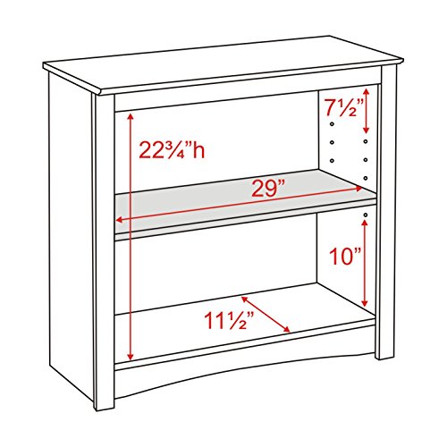 Prepac Home Office Espresso 2-shelf Bookcase