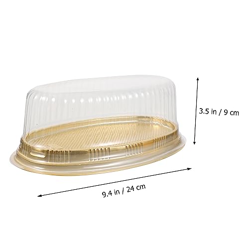 LALAFINA 10pcs Packing Cake Box Fruit Trays Disposable Serving Tray Clear Plastic Containers Clear Cake Container Mini Cupcake Boxes Cake Display Storage Box Pies Cake Box Portable Cake Box