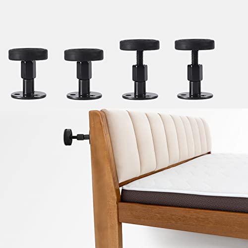 LIJQCI Bed Frame Anti-Shake Tool 4 Pack Adjustable Threaded Metal Headboard Cushion Stoppers Protect The Wall from Banging (1.85-2.63in)