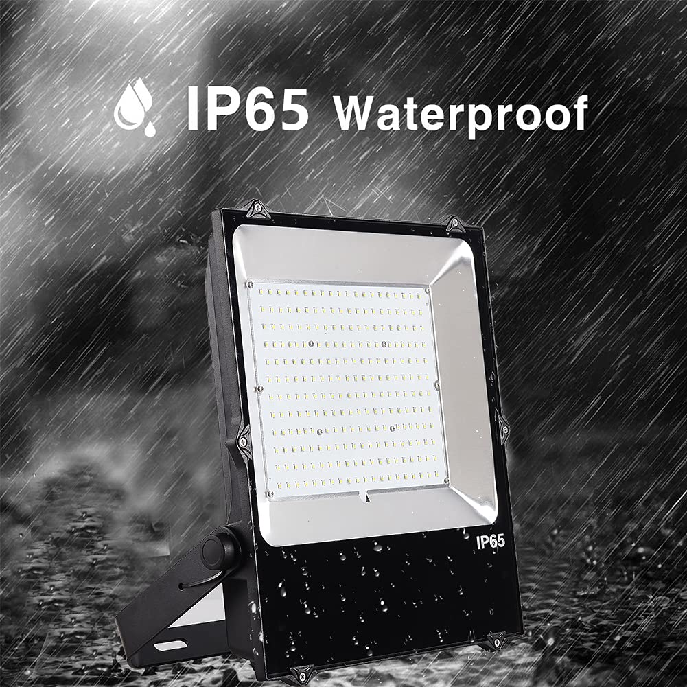 OSTEK 150W LED Flood Light, 21000LM Outdoor Commercial Lighting IP65 Waterproof,450W HPS Equivalent, Daylight 5000K, Security Floodlight for Home, Backyard, Patio, Garden ETL DLC (150)