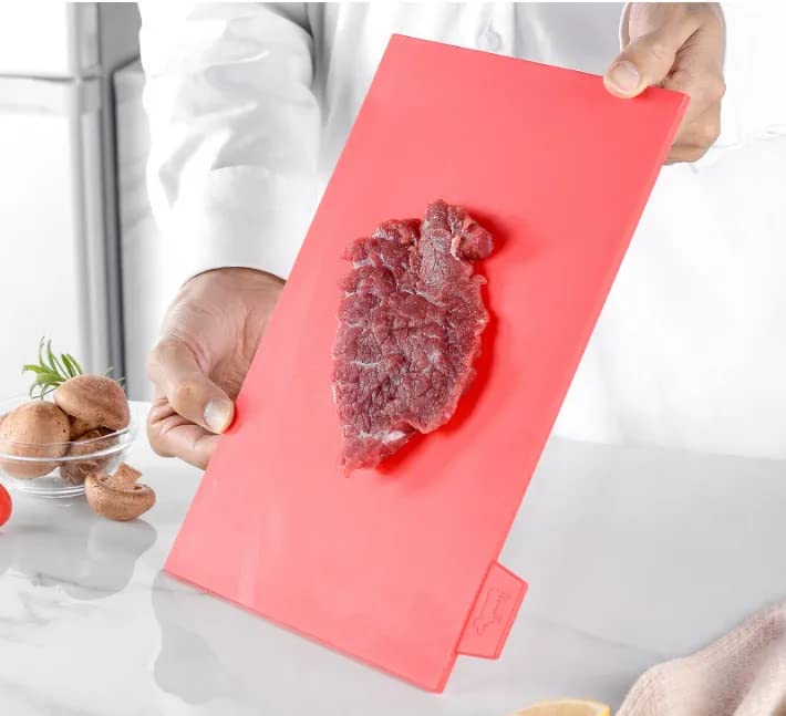 Cutting Board Set Made Of Food-grade Plastic Material, Strong Enough To Withstand The Sharpest Knives You Use For Cutting. Set Includes A Knife