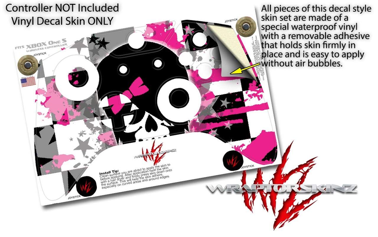 WraptorSkinz Decal Vinyl Skin Wrap compatible with XBOX One S/X Controller - Scene Kid Girl Skull (CONTROLLER NOT INCLUDED)